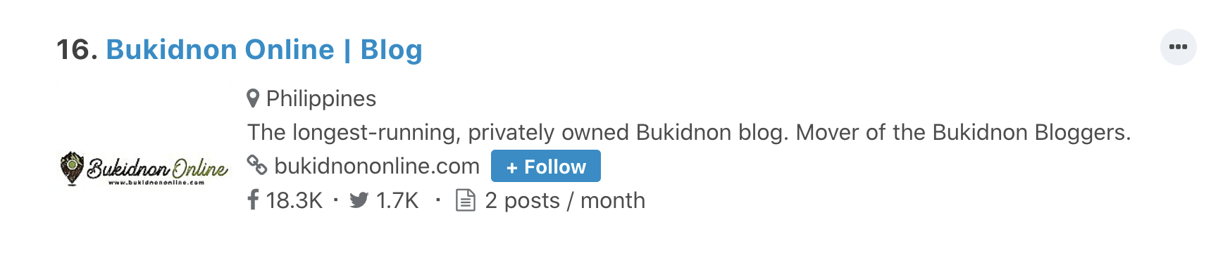 This Bukidnon blog lands on Top 100 Philippine blogs and Top 60 PH ...