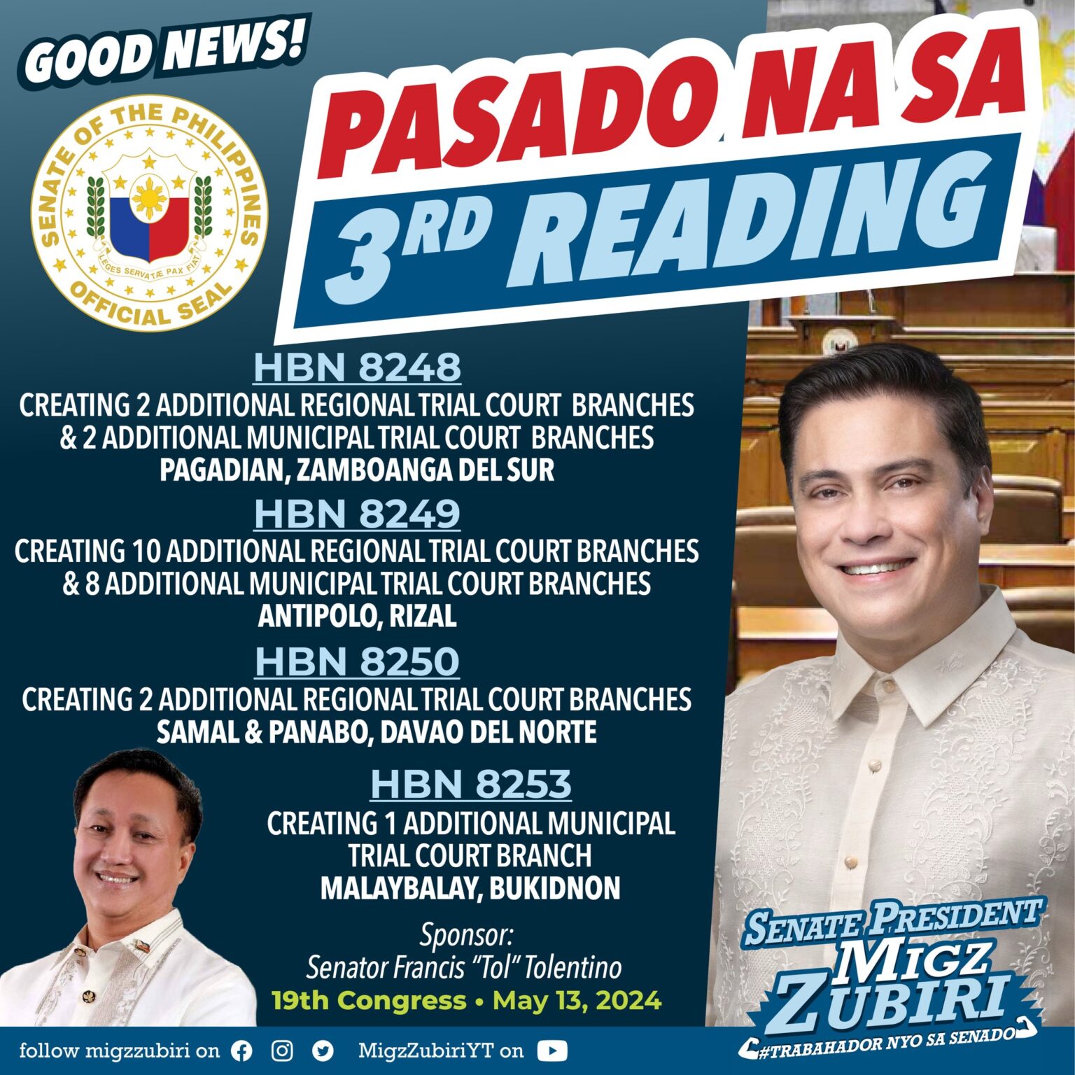 Audrey Tan Zubiri, wife of Senator Migz Zubiri, files candidacy for ...